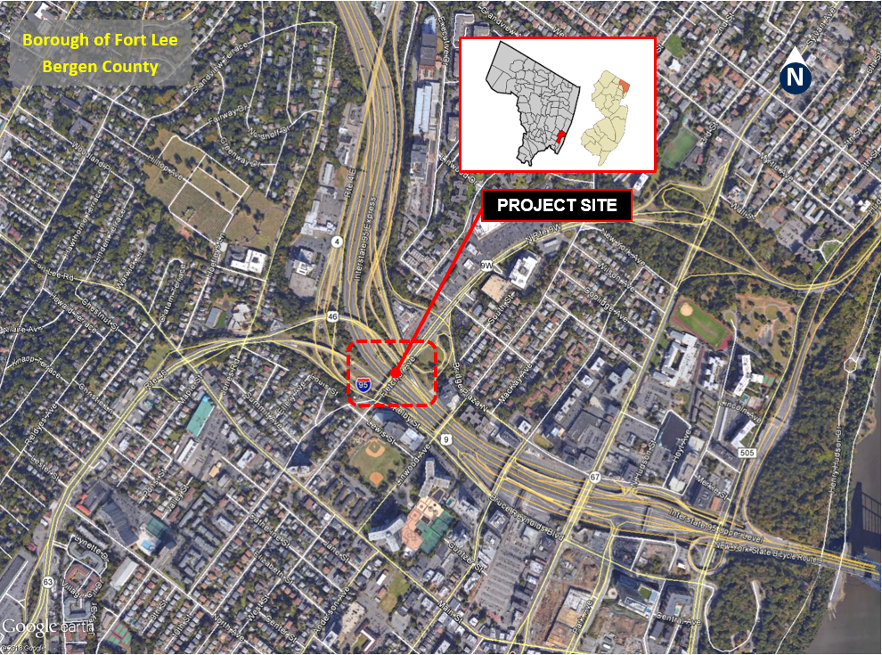 Route 9W Bridge over I-95, Routes 1&9, 46, and Route 4 Brough of Fort ...