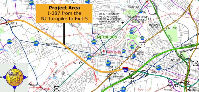I-287 Project Map
